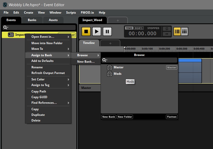 Wobbly Life Mod SDK: Creating an FMOD Event